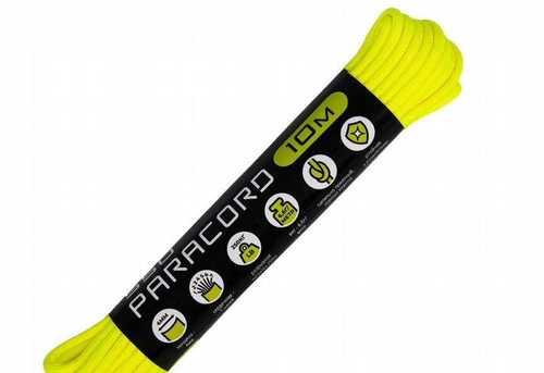 Веревка паракорд Cord 550 нейлон neon yellow 10 м