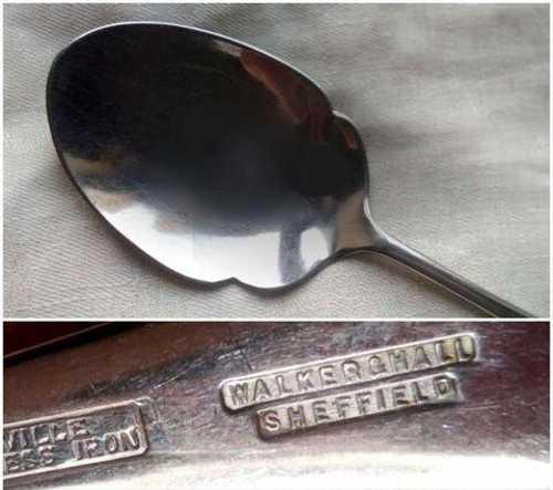 Старинная Посеребренная лопатка-ложка, Англ 30е гг