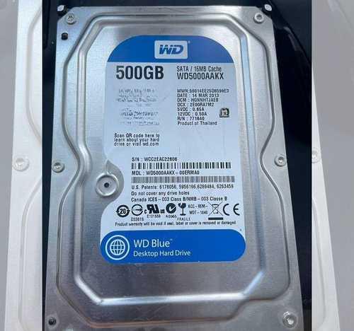 WD Blue 500 Gb SATA 3 3.5 для пк