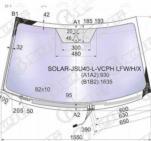 Лобовое стекло XYG solarjsu40lvcph lfwhx