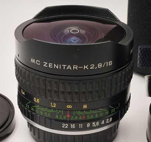 Объектив Зенитар К MC 16 mm f/ 2.8 Fish-Eye