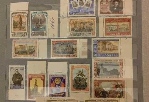 Годовой набор СССР 1954 ** Все 56 марок с полями