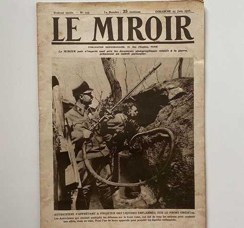 Винтажный журнал Le Miroir, 1916