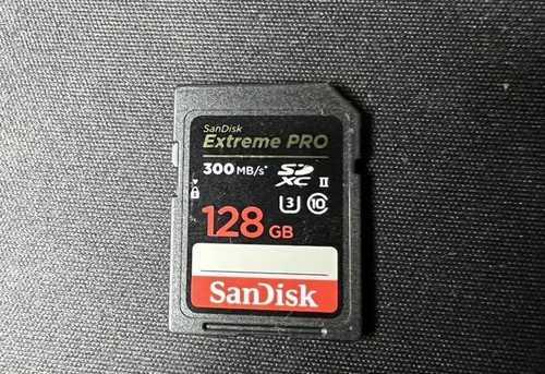 Карта памяти SD sandisk extreme pro 128gb