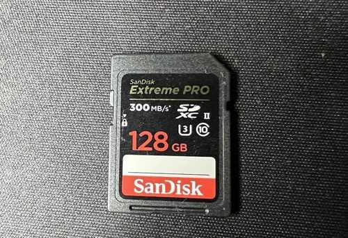 Карта памяти SD sandisk extreme pro 128gb