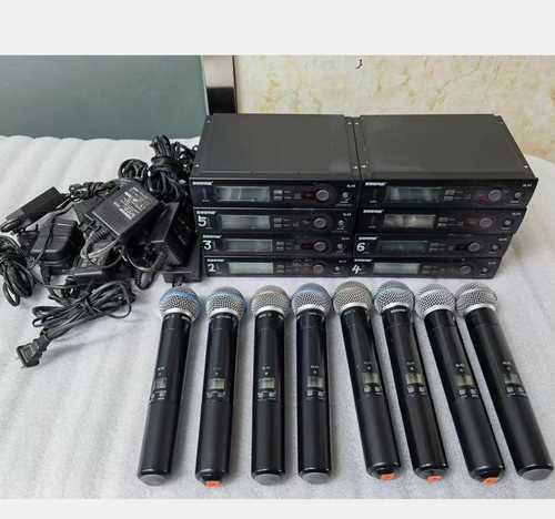 Shure slx24/sm58 8 комплектов