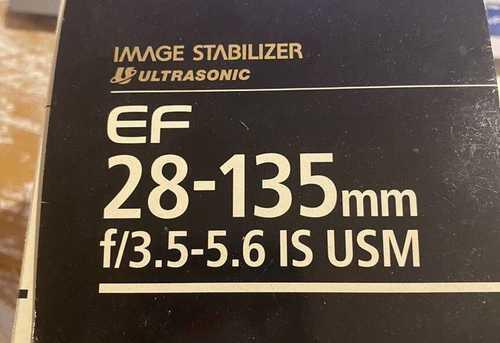 Объектив Canon EF 28-135mm f/3.5-5.6 IS USM новый