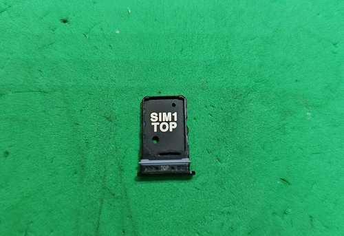 Лоток симкарты Samsung A8s черный