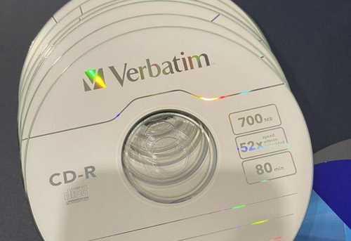 Болванка диски CD-R Verbatim новые 8 штук