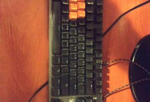 Клавиатура A4tech Bloody B800, USB, серый + черный