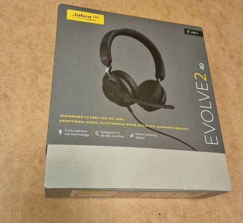 Стереогарнитура Jabra Evolve2 40 MS-Stereo USB-C