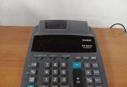 Калькулятор с печатью Casio FR-2650T-GYB-E-EC