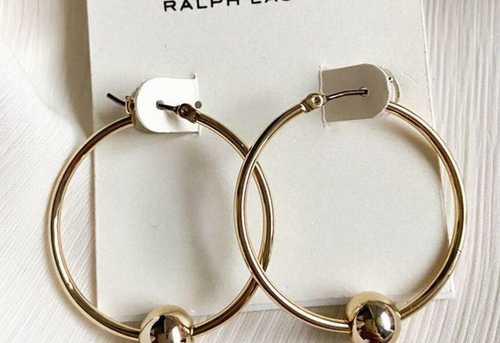 Новые серьги Ralph Lauren кольца с шариком