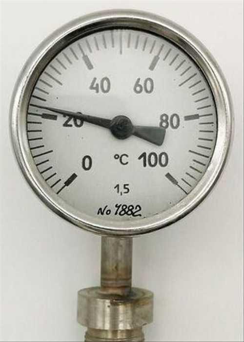 Термометр биметаллический тб-1Р (0+100 ) 100 мм, G