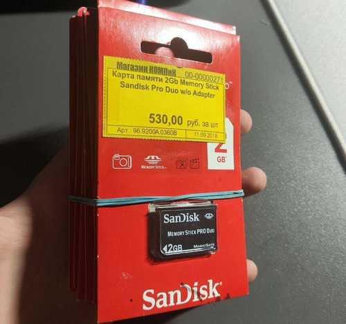 Карта памяти sony memory stick pro duo