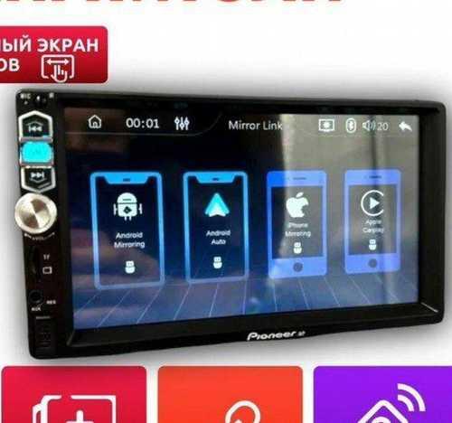 Автомагнитола 1 din экран 7 дюймов CarPlay