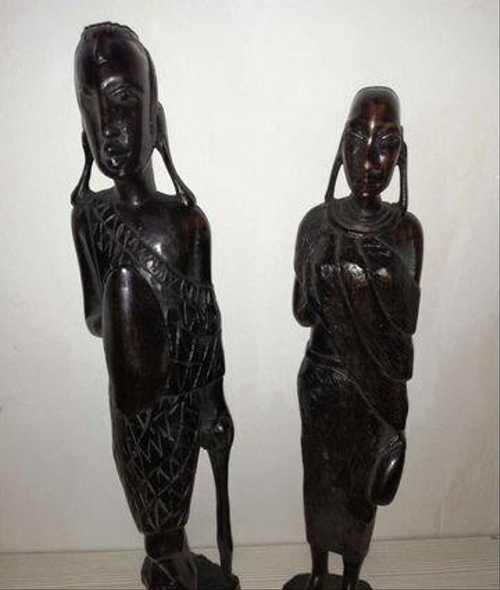 Африканские статуэтки из дерева эбенго