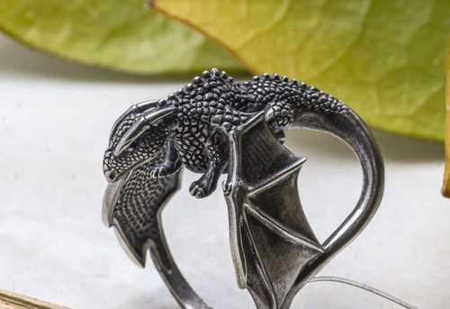 Кольцо серебро 925 Приручи Дракона