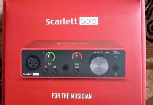 Focusrite scarlett solo 3rd gen новая