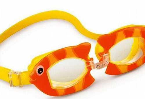 Очки для плавания intex оранжевые детские
