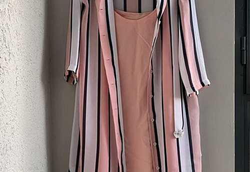 Платье розовое xs