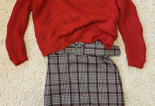 Женский свитер и юбка