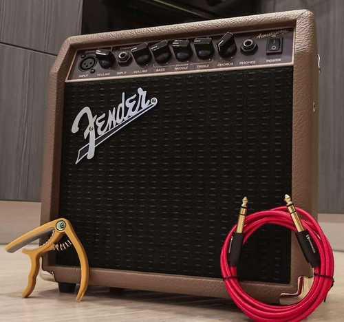 Fender Acoustasonic 15 + Кабель (Комбоусилитель)