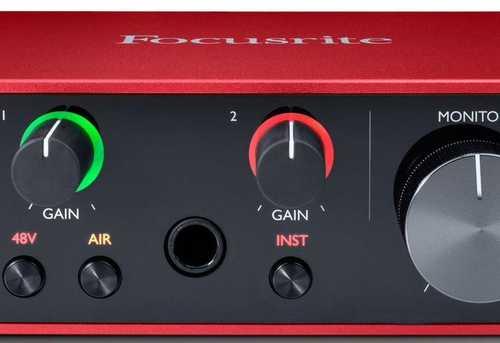 Focusrite scarlett solo 3RD GEN аудио интерфейс