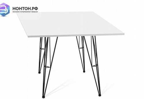 Стол SHT-TU10/80/80 черный муар / белый