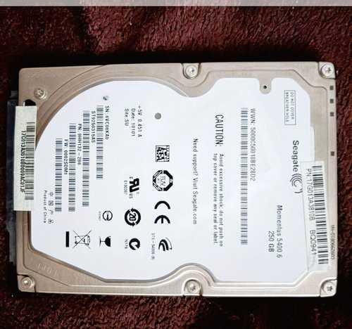 Жёсткий диск для ноутбука Seagate 250gb