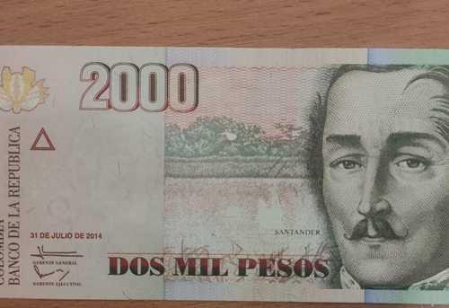 2000 песо 2014 Колумбия