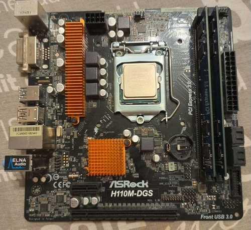 Материнская плата asrock h110m-dgs