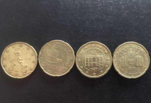 Монеты 20 euro cent разных годов