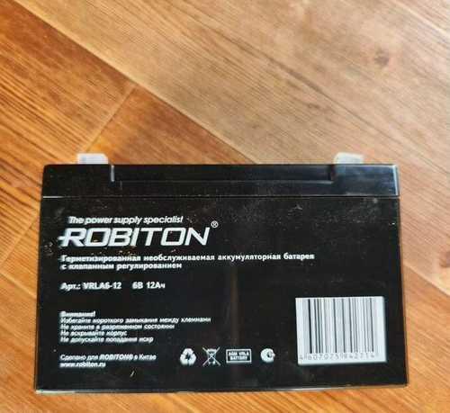 Свинцово-кислотный аккумулятор robiton vrla6-12