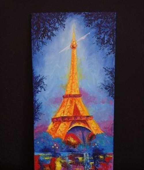 Картина Париж Эйфелева башня 60х30