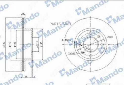 Mando MBC030154 Диск тормозной