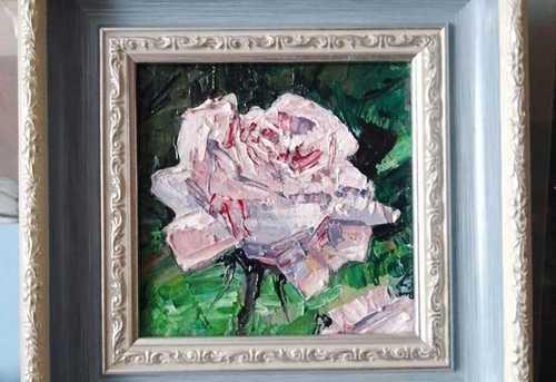 Картина маслом на холсте " Цветок розы "