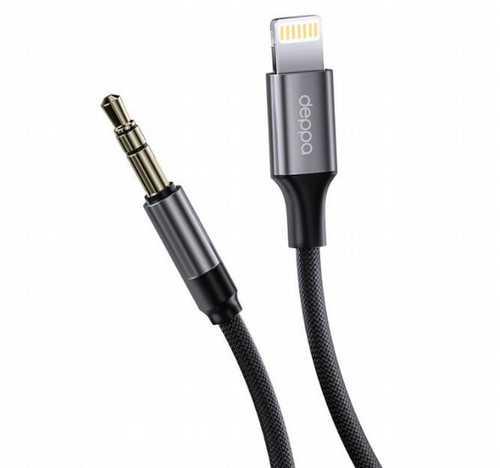 Кабель Deppa Lightning - Jack 3.5 mm, 1.2m (Черный