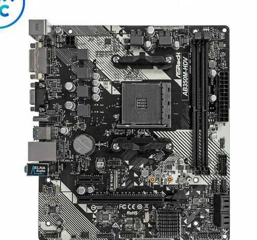 Материнская плата AM4 ASRock AB350M HDV R4.02 Б.У