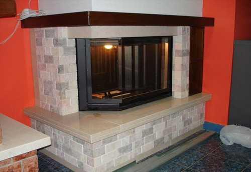 Камин для дачи: облицовка magister + топка tekno 2