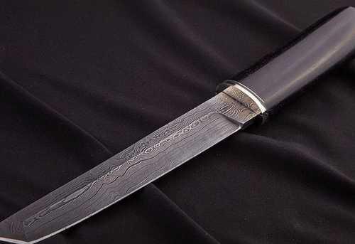 Нож "Танто большой", клинок Дамасская сталь, рукоя