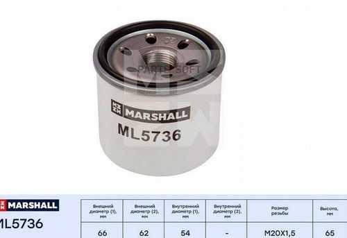 Marshall ML5736 Фильтр масляный Mazda 3 (BM, BP) 1