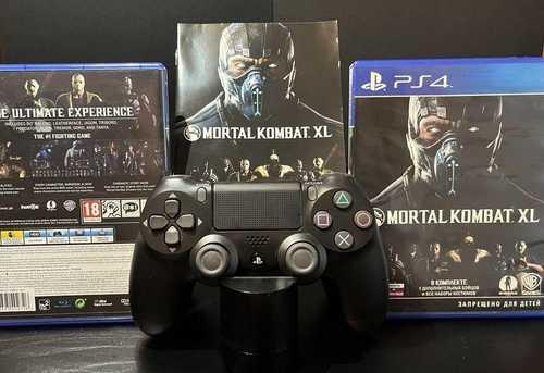 Dualshock 4 v2 + Mortal Kombat XL + станция Sony