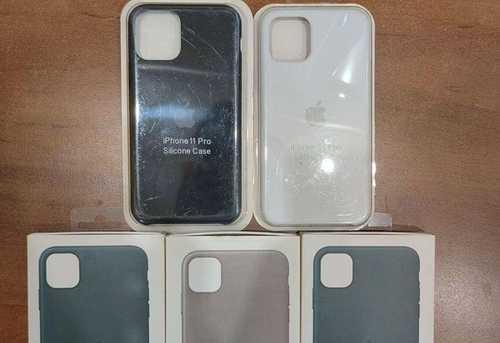 Чехол на iPhone 11 pro кожаный и силиконовый