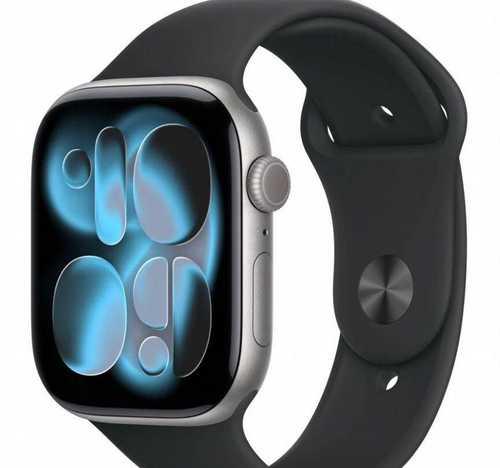 Смарт-часы Apple Watch Series 11, GPS 42мм Al, Space Grey w Black Sport Band - S/M
