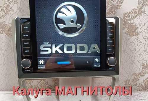 Магнитола Skoda Octavia A5 андроид Tesla новая