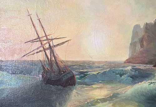 Картина масло,холст "Морской пейзаж" И.Айвазовский
