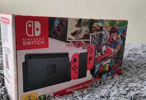 Switch Red Super Mario Odyssey Red Bundle Новый