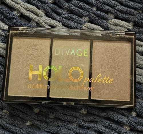 Палетка хайлайтеров Divage holo palette