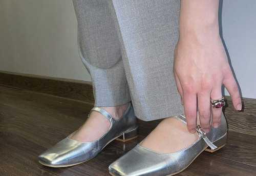 Серебрянные туфли 37